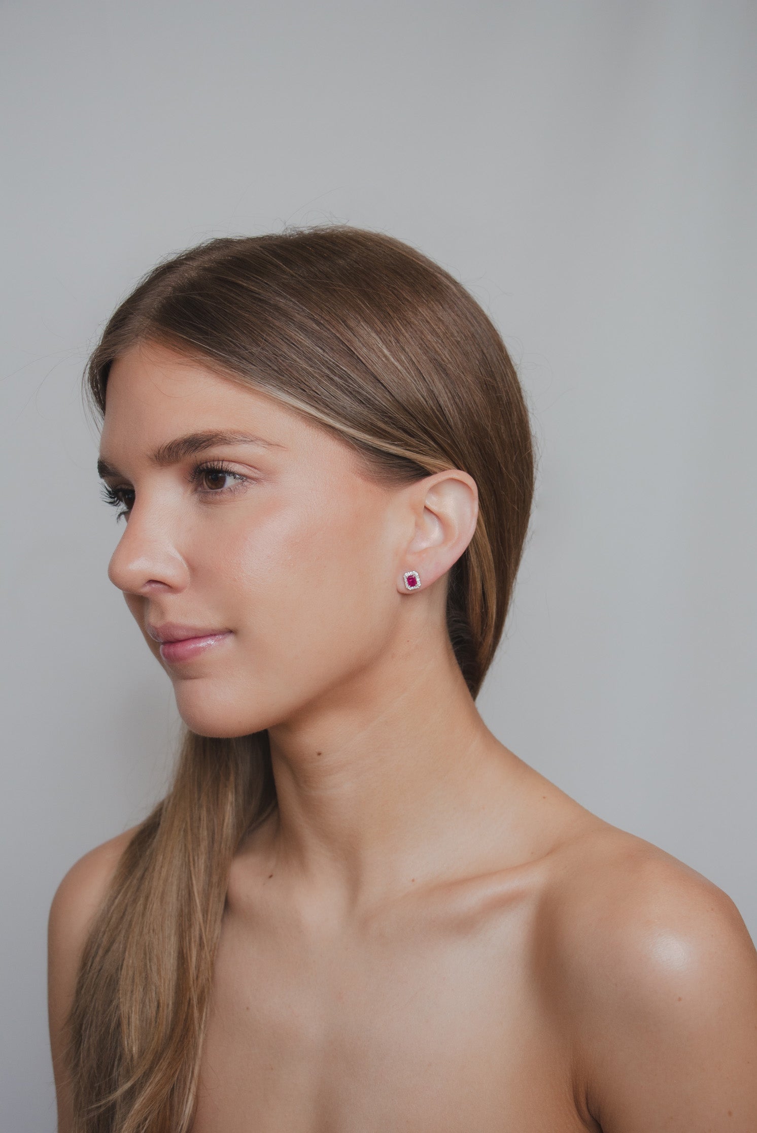 Ruby Rectangular Earrings – ElisaFineJewelry